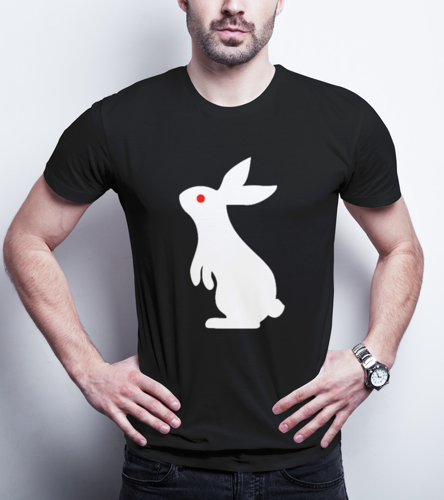 Rabbit Feed Your Head White Rabbit Red Eye T-Shirt