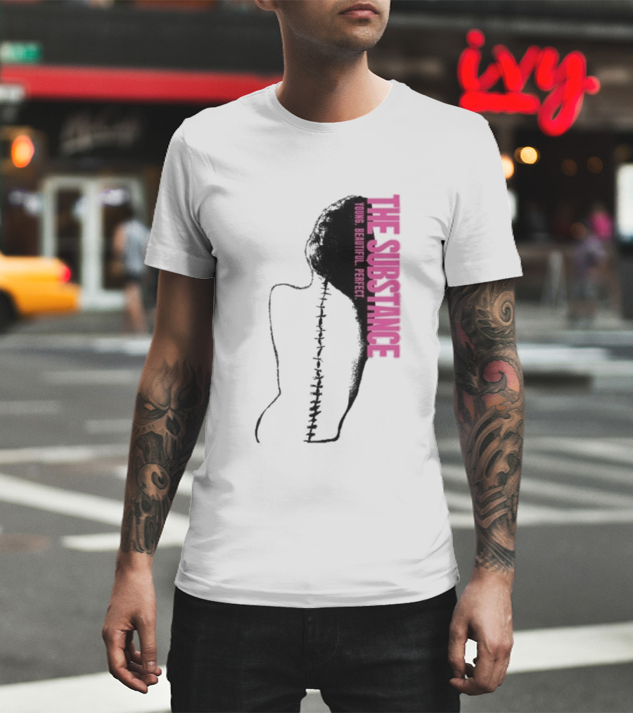 THE SUBSTANCE Young Beautiful Perfect Spine T-Shirt