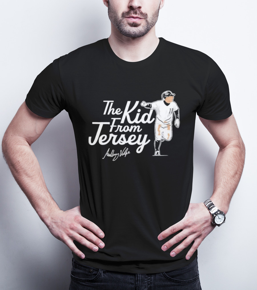 Anthony Volpe The Kid From Jersey Baseball Icon Signature T-Shirt