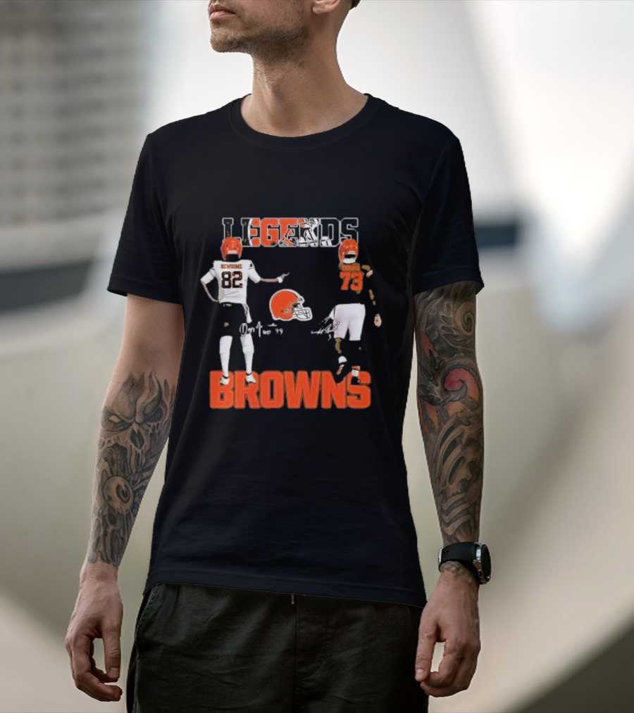 Cleveland Browns Legends Newsome Thomas 82 73 T-Shirt