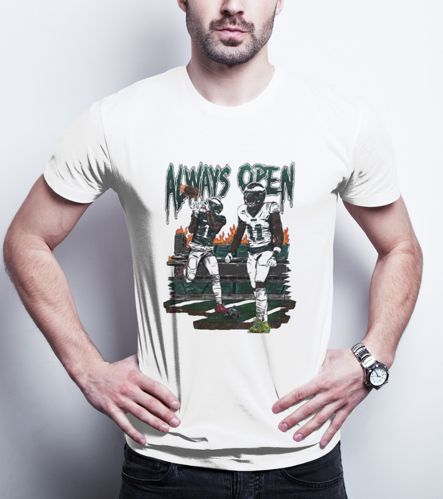Always Open Jalen Hurts AJ Brown Football Duo T-Shirt