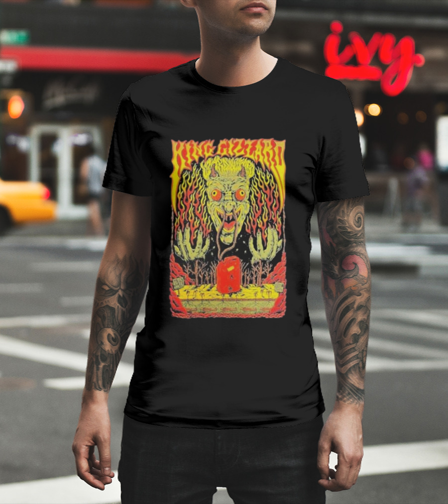 King Gizzard Monster Illustration In Paso Robles CA November 3 T-Shirt