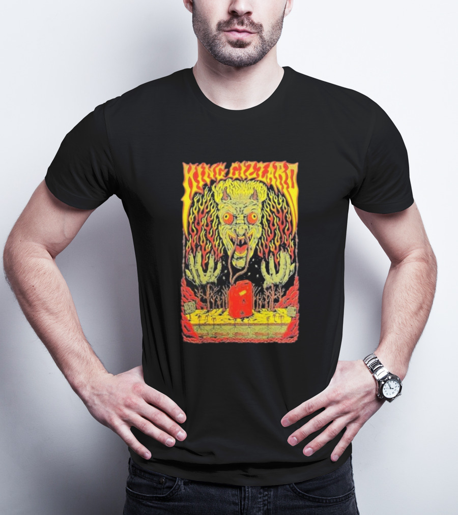 King Gizzard Monster Illustration In Paso Robles CA November 3 T-Shirt