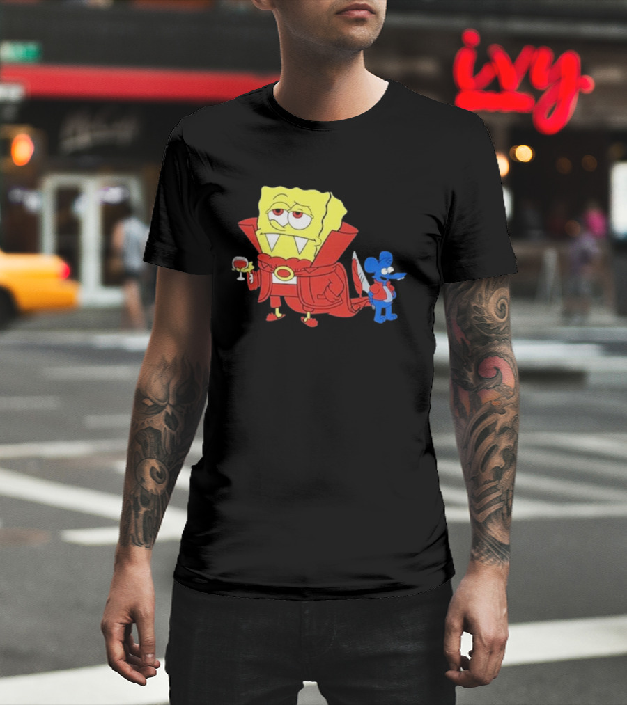 Double’S Bobsferatu SpongeBob Vampire Simpsons Möbius T-Shirt