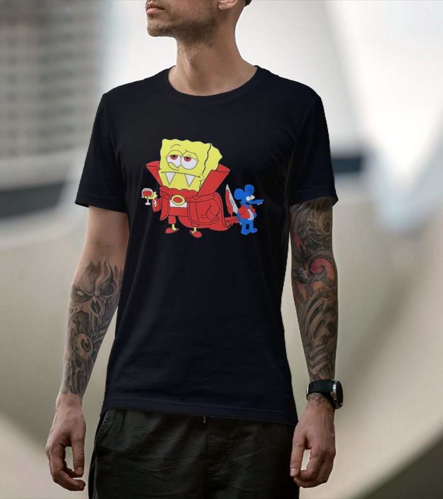 Double’S Bobsferatu SpongeBob Vampire Simpsons Möbius T-Shirt
