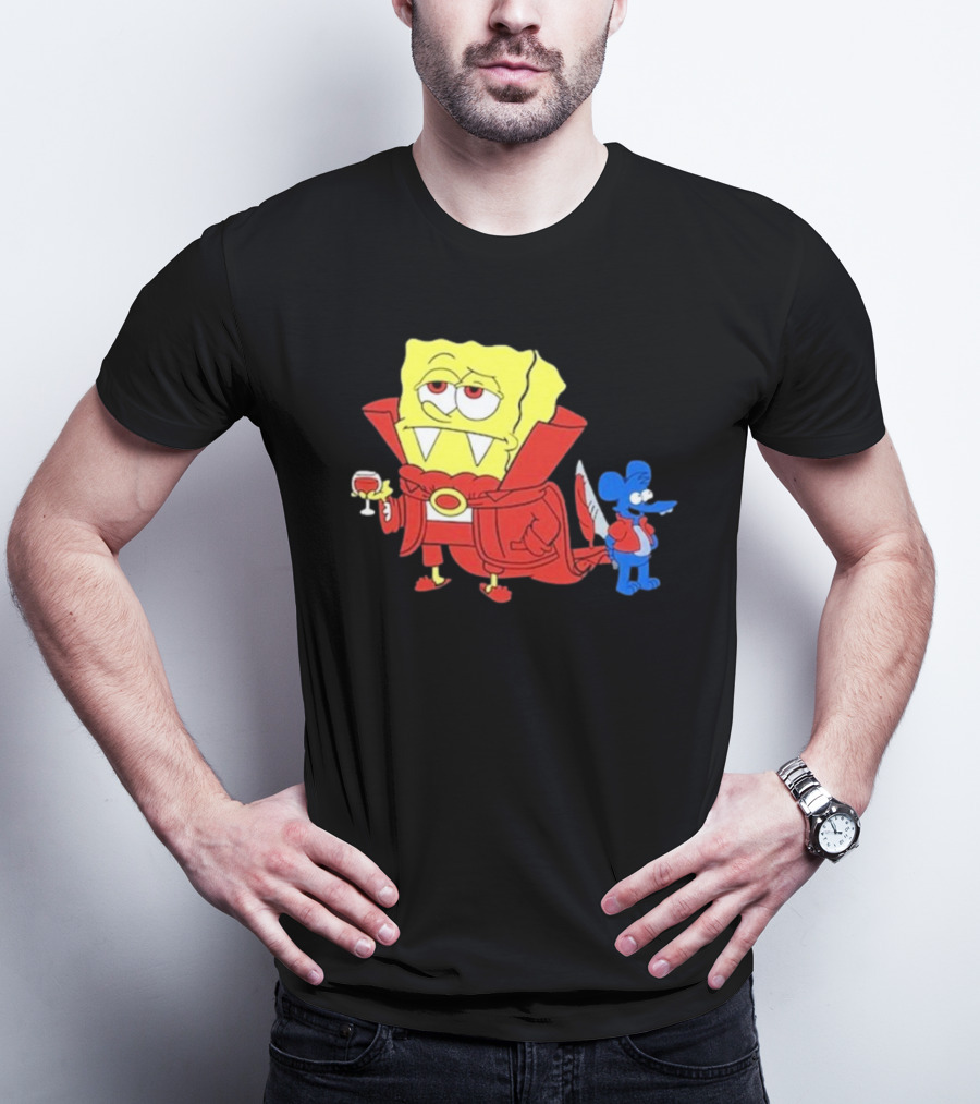 Double’S Bobsferatu SpongeBob Vampire Simpsons Möbius T-Shirt