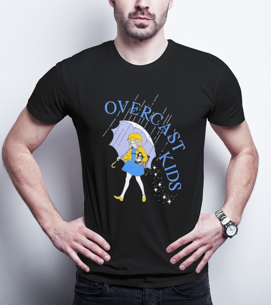 Overcast Kids Under Umbrella T-Shirt