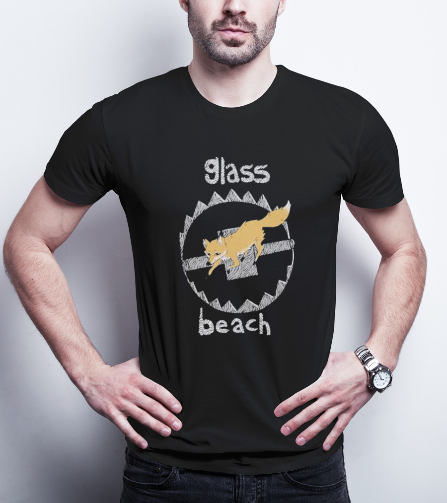Glass Beach Fox Circular Saw Blade T-Shirt