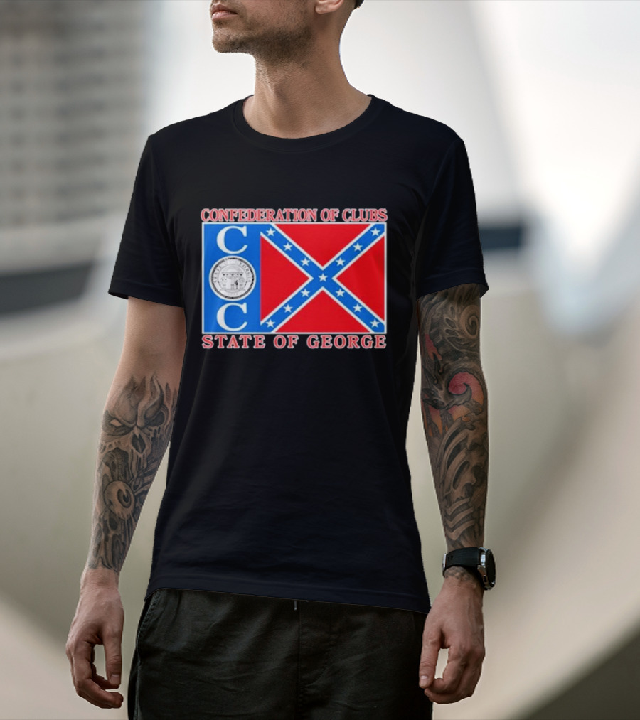 The Good Liars Confederation Of Clubs COC State Of Georgia Flag T-Shirt