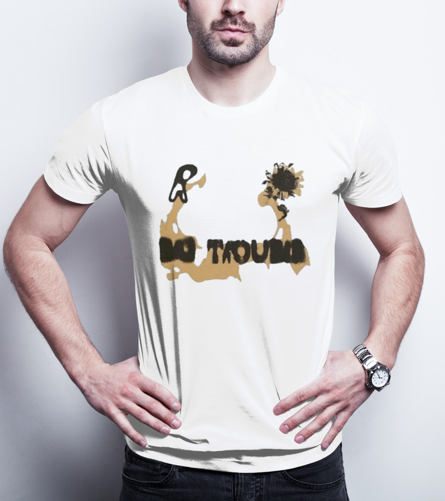 Big Trouble Beige Sunflower T-Shirt