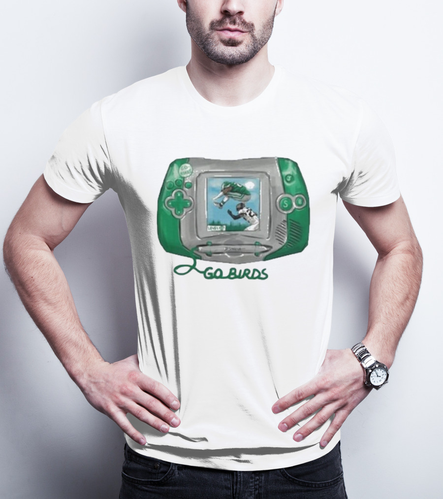 The Basement Yard Tby Radio City Ivory New Go Birds Retro Handheld Gaming Football T-Shirt