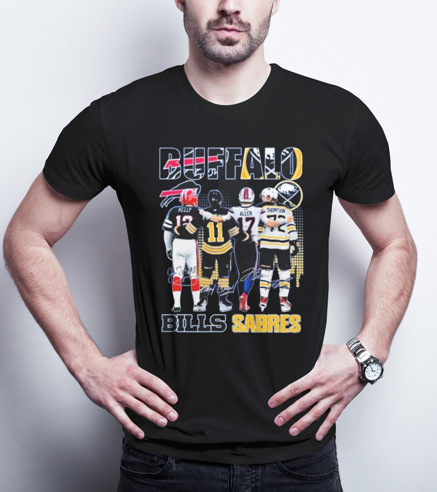 BUFFALO BILLS SABRES KELLY ALLEN THOMPSON T-Shirt