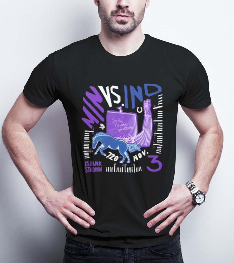 MIN VS. IND Sunday Night Football U.S. Bank Stadium Nov 3, T-Shirt