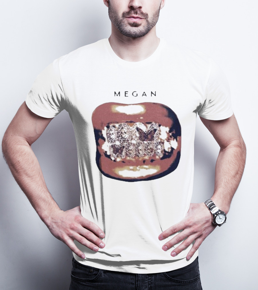 Megan Act II Grillz Diamond Bling Teeth T-Shirt