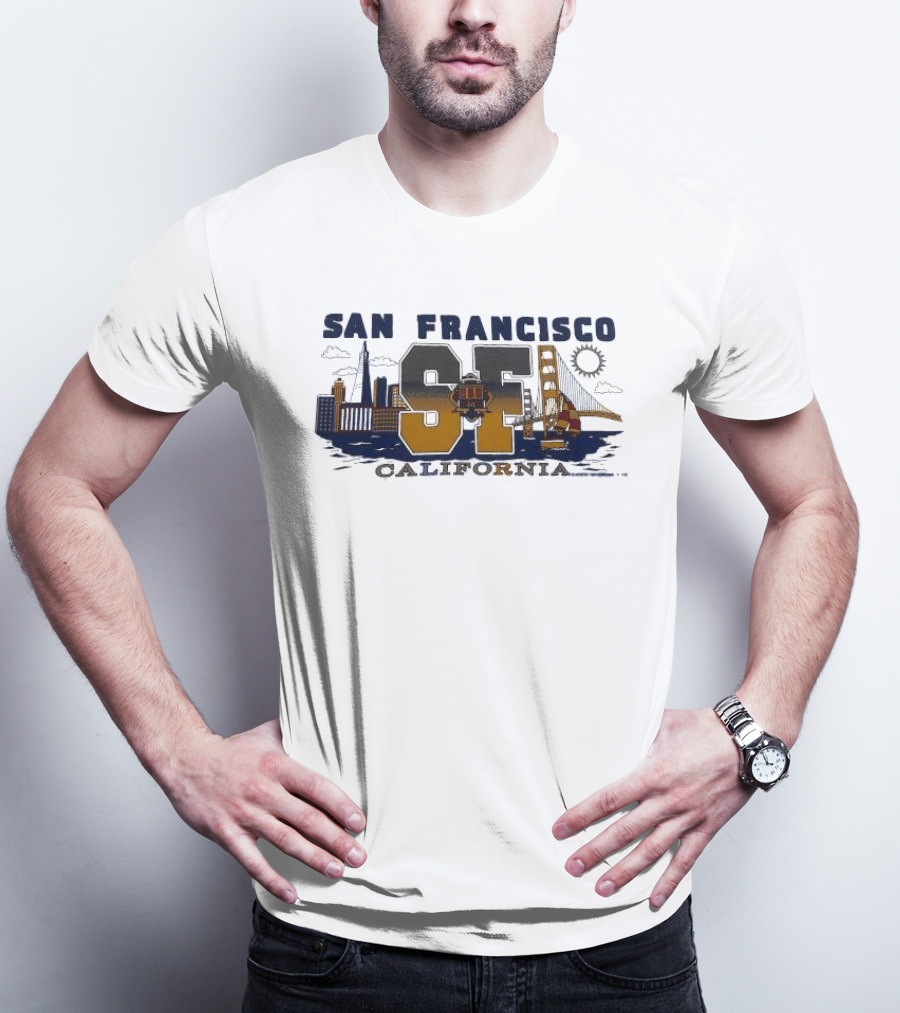 San Francisco SF Stedman California Golden Gate Skyline T-Shirt
