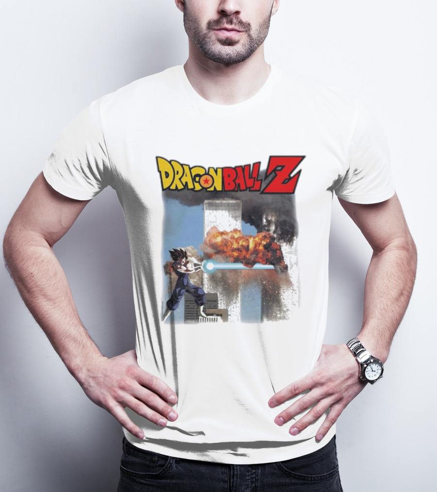 Dragon Ball Z Vegito 9/11 Twin Towers Controversial Image T-Shirt