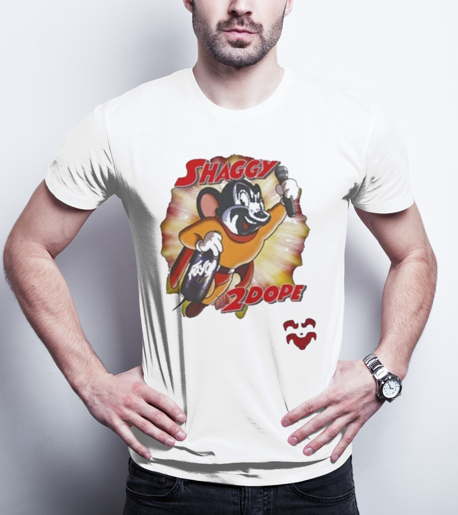 Shaggy 2 Dope Mighty Mouse Microphone Burst T-Shirt
