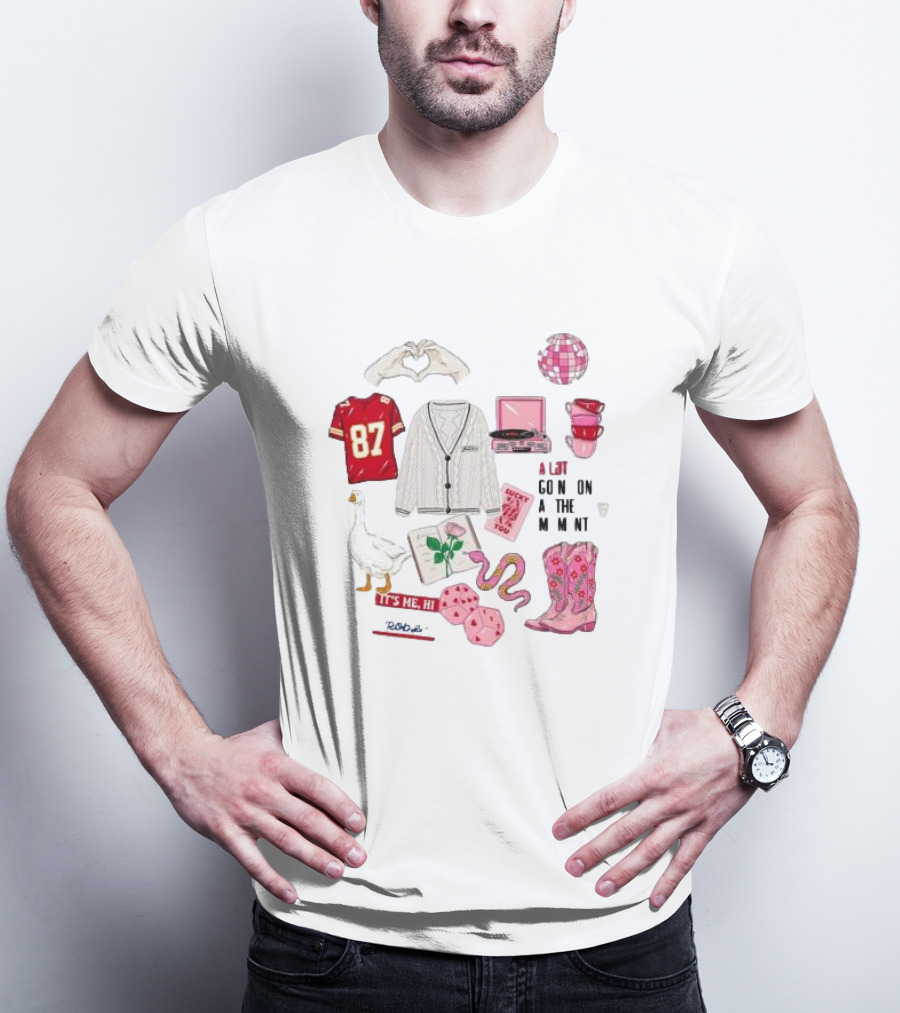 A Lot Going On At The Moment Stickers 87 It's Me Hi Snake Disco Cowboy Boots T-Shirt