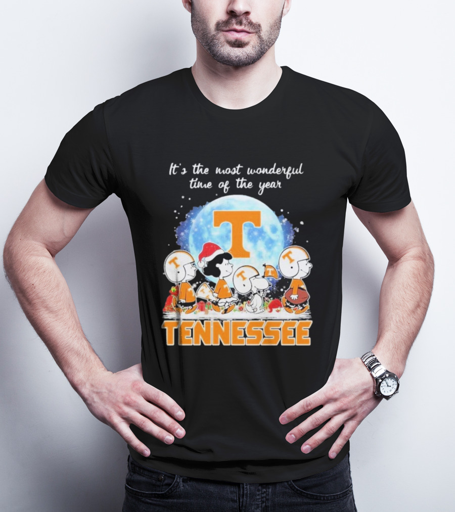 It's The Most Wonderful Time Of The Year Tennessee Volunteers Peanuts Football T-Shirt