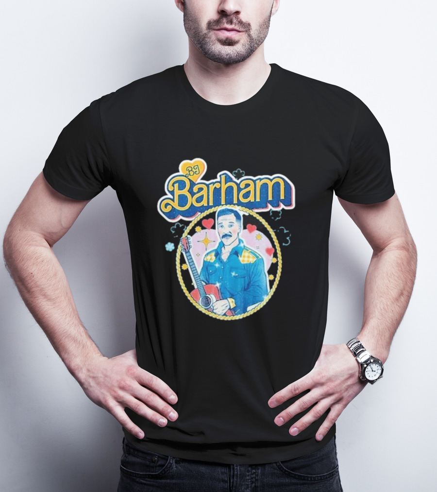 BJ Barham American Aquarium Barbie Heart Guitar Retro T-Shirt