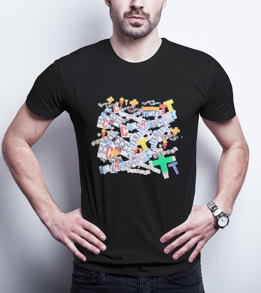 Neighborhood Nh X The Timers Collage Of Letters And Symbols T-Shirt
