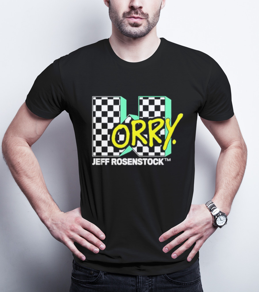 Poison City Records Worry Jeff Rosenstock Checkerboard T-Shirt