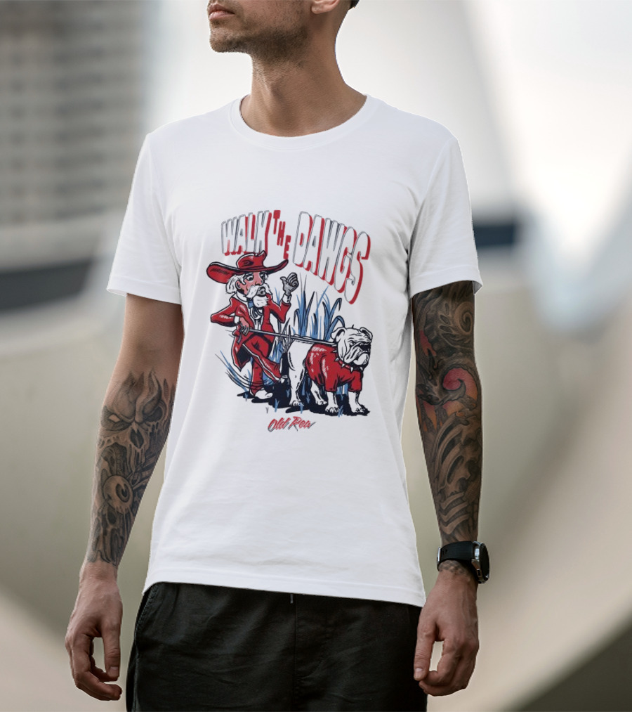 Walk The Dawgs Old Row Bulldog Cowboy T-Shirt