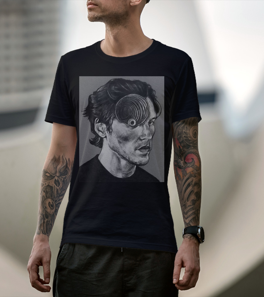 Ceo Of Jermart Jerma Uzumaki Manga Style Portrait Optical Illusion T-Shirt