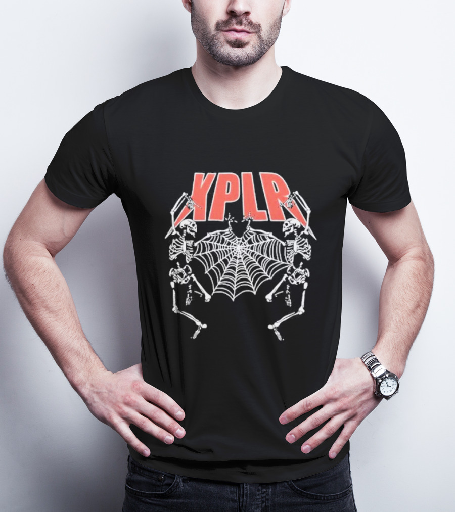 XPLR Dancing Skeletons By Sam And Colby With Spider Web T-Shirt
