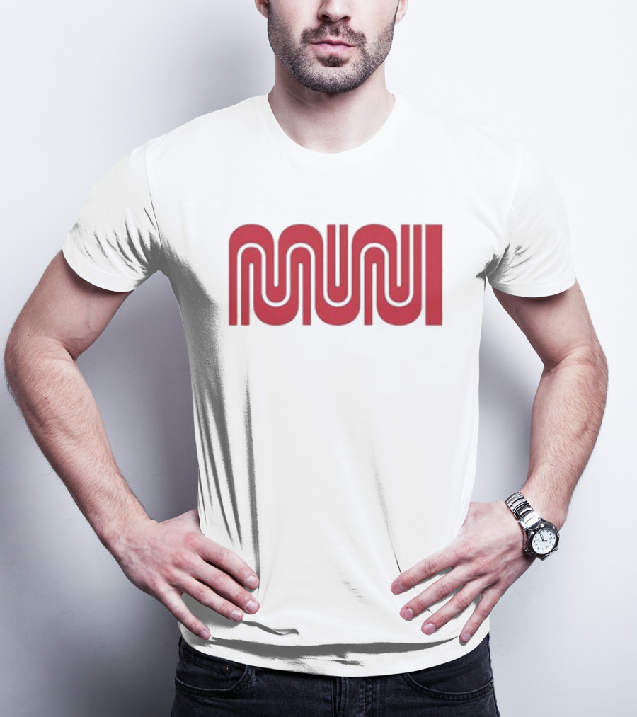 Muni Red Logo Ringer T-Shirt