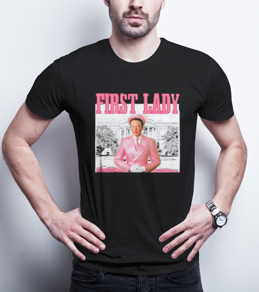 Mitali Parmar2 Elon Musk Pink First Lady White House T-Shirt