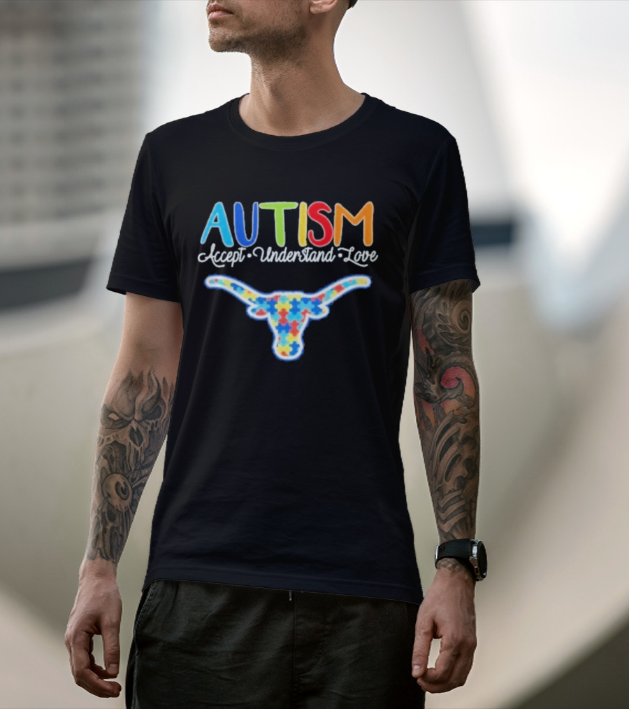 Texas Longhorns Autism Accept Understand Love T-Shirt