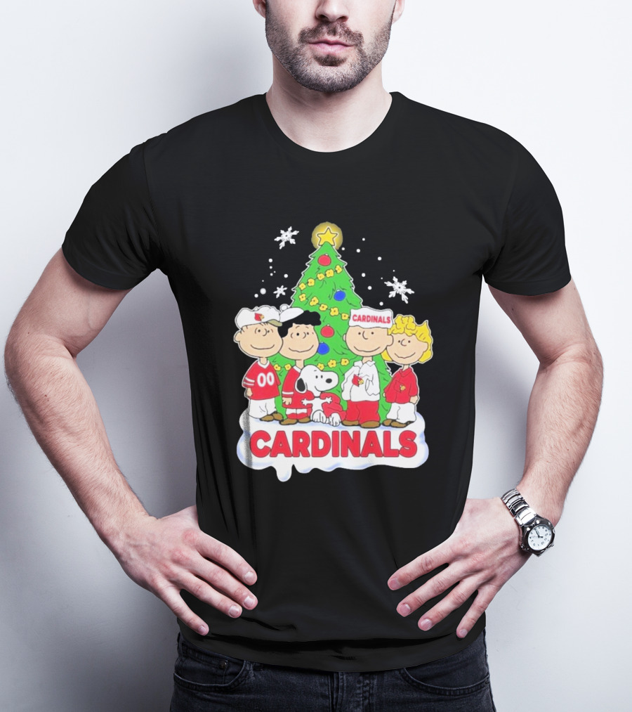 Arizona Cardinals Snoopy Christmas Peanuts Characters Cardinals Fans T-Shirt