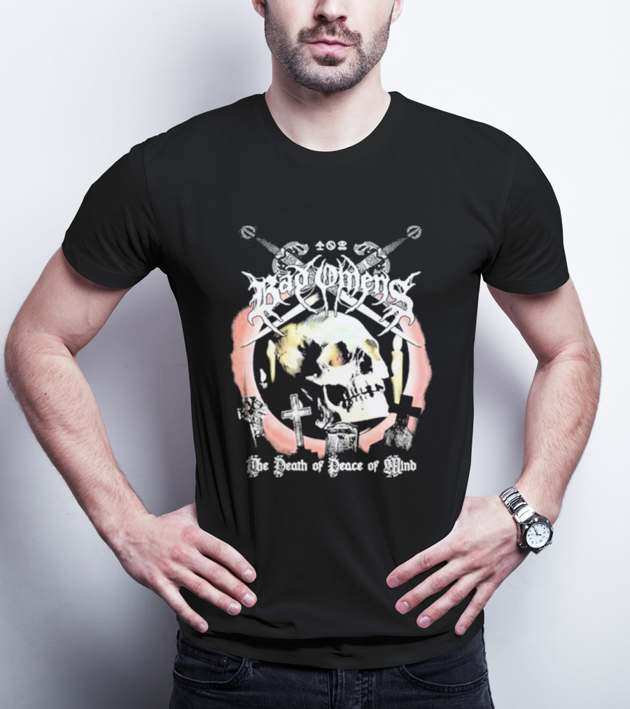 Bad Omens The Death Of Peace Of Mind Skull Cross Grave Swords T-Shirt