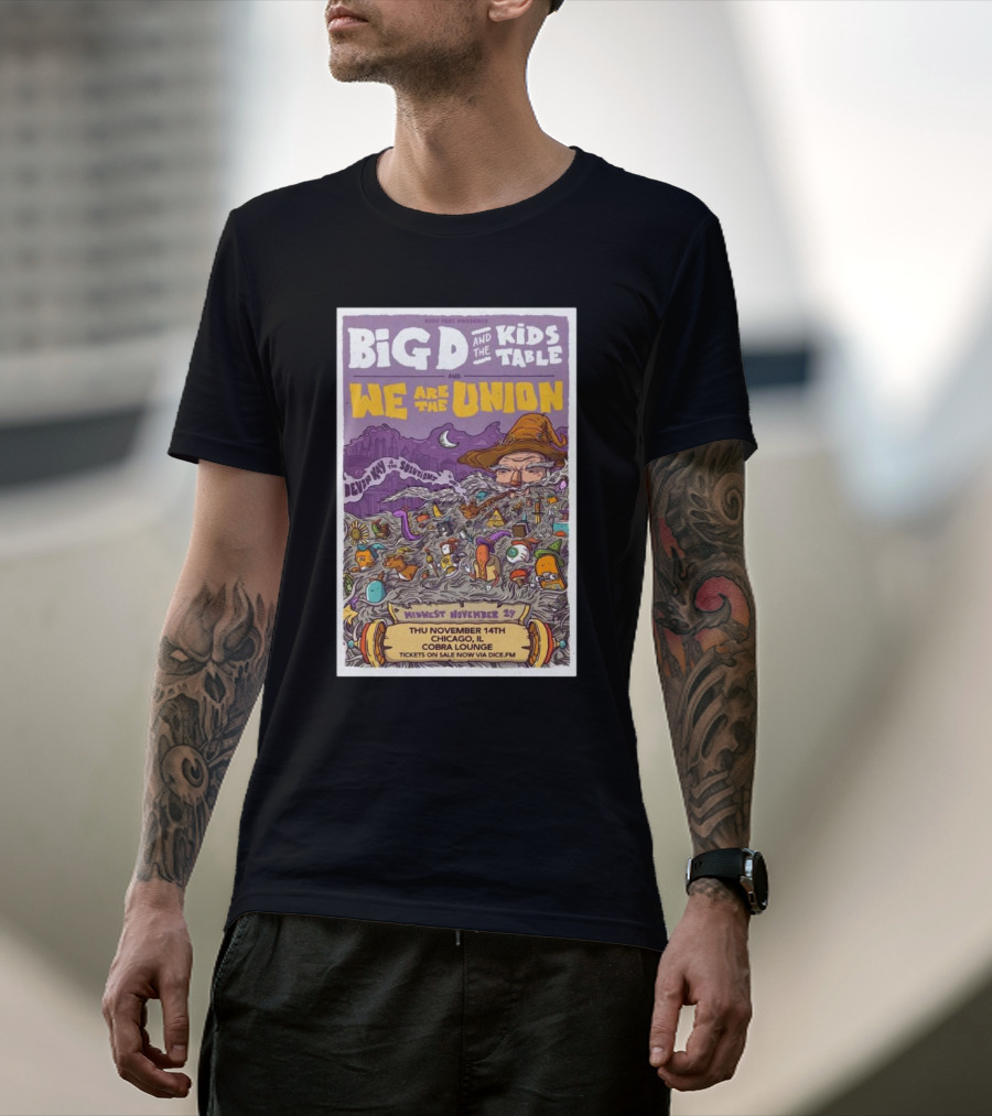 Big D And The Kids Table We Are The Union Devil In The Deep Blue Sea Midwest November 23 Cobra Lounge Chicago Nov 14 Tour T-Shirt