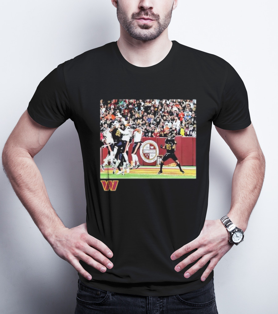 Washington Commanders Noah Brown Black NFL Flash Features Week 8 Action Scene T-Shirt