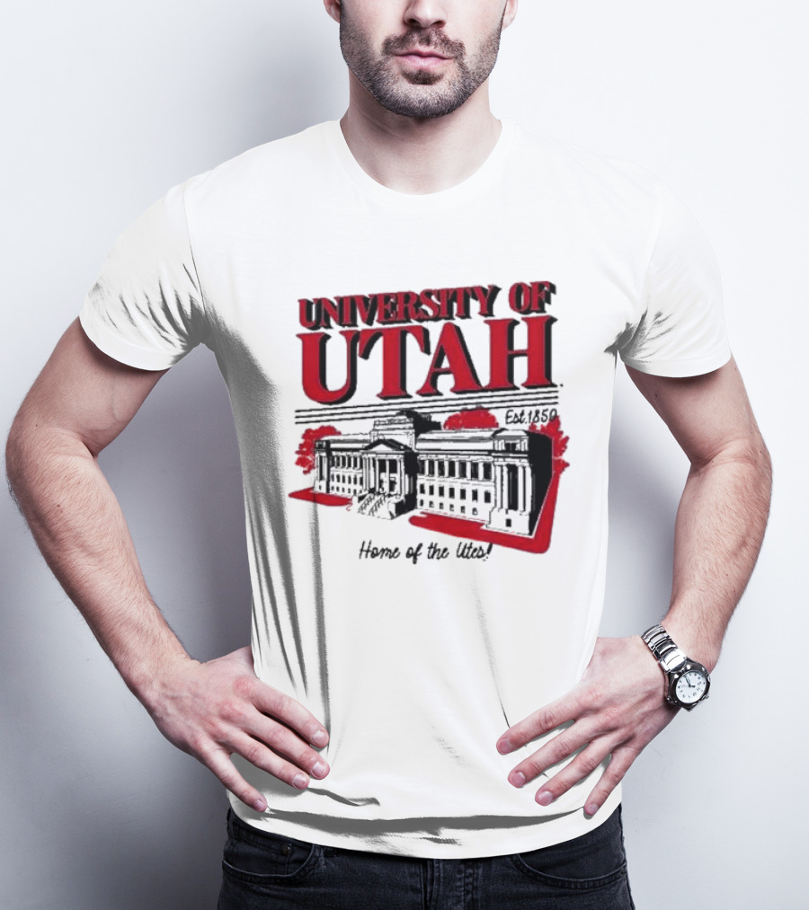 University Of Utah Home Of The Utes Est. 1850 Vintage Building T-Shirt