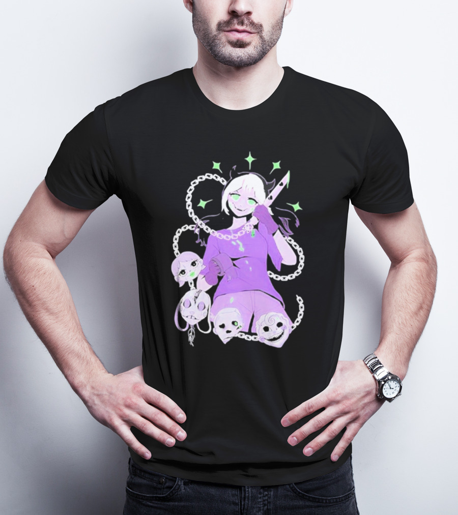 Aspen Chained Masked Figure With Chains And Masks T-Shirt