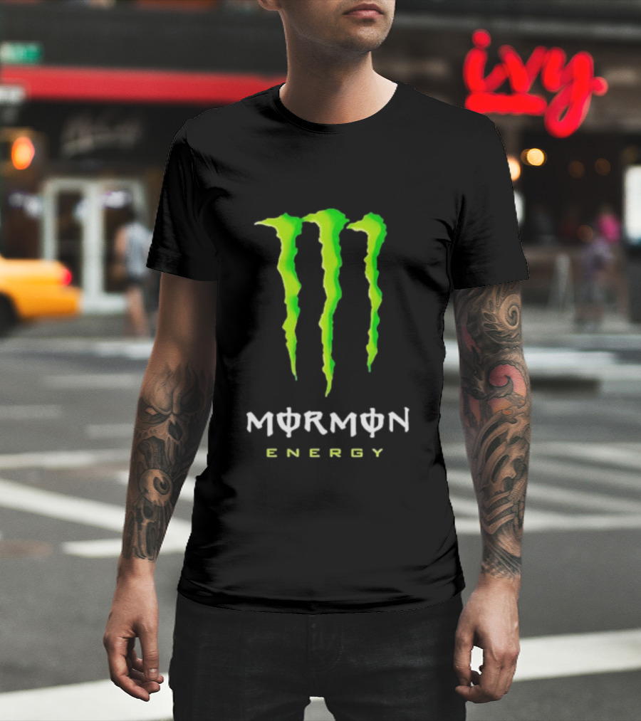 Monster Mormon Energy Green Claw T-Shirt