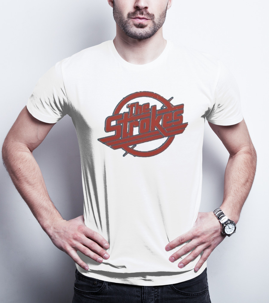 The Strokes Vintage Distressed Red Circle Magna Classic T-Shirt
