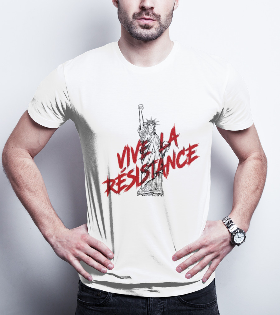 Vive La Résistance Statue Of Liberty Raised Fist T-Shirt