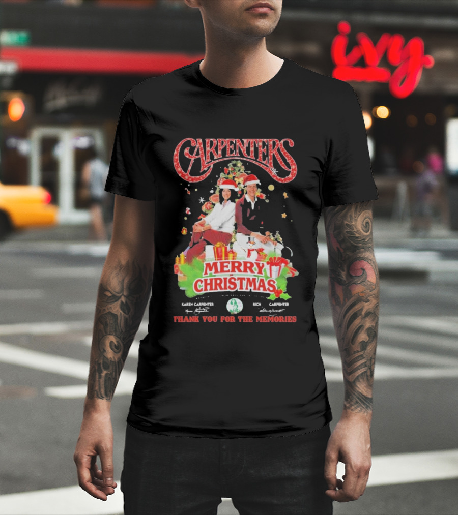 Carpenters Merry Christmas Thank You For The Memories Karen Rich Signature T-Shirt