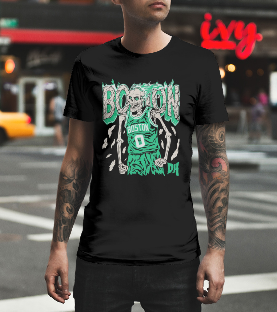 Drip Heads Celtics Boston Skeleton Jersey DH 0 T-Shirt