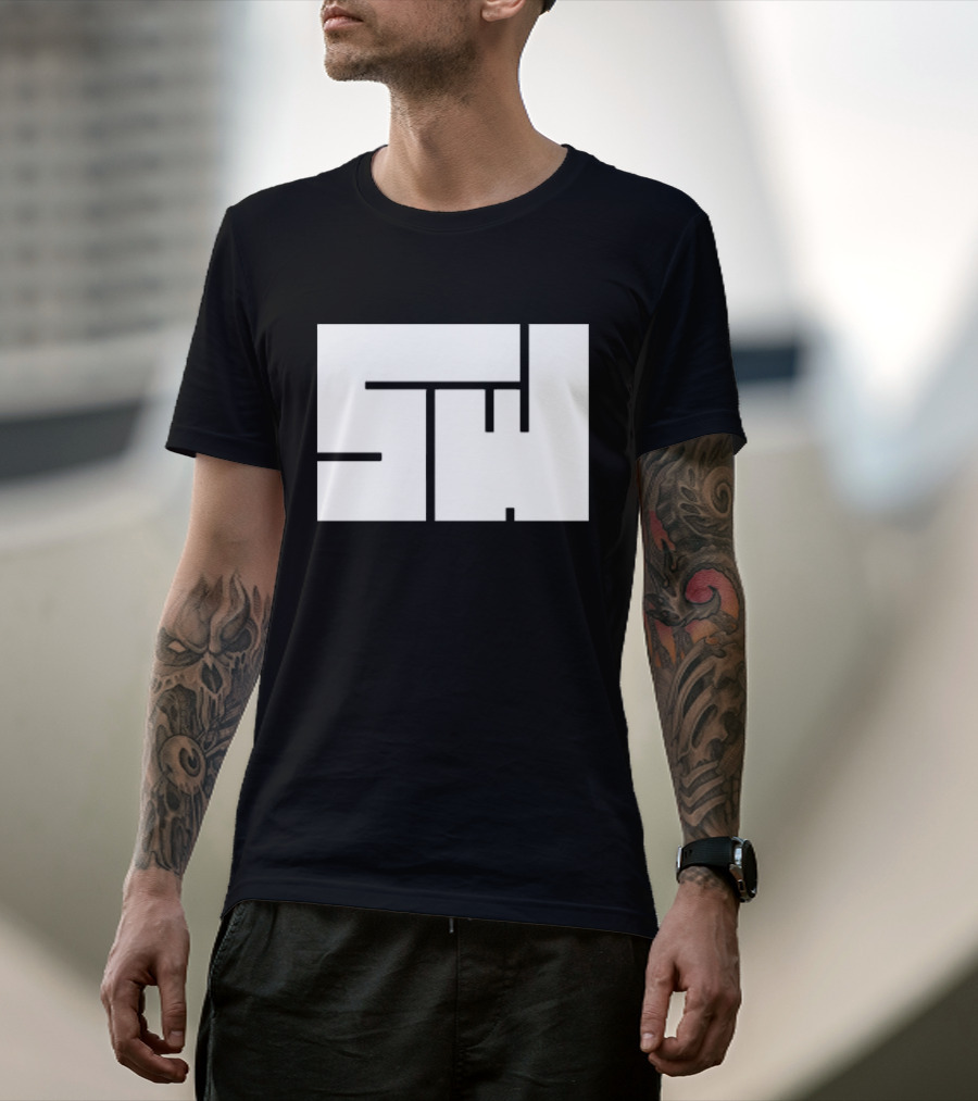 Sw Minimal Second Wind Puzzle Style Monogram T-Shirt