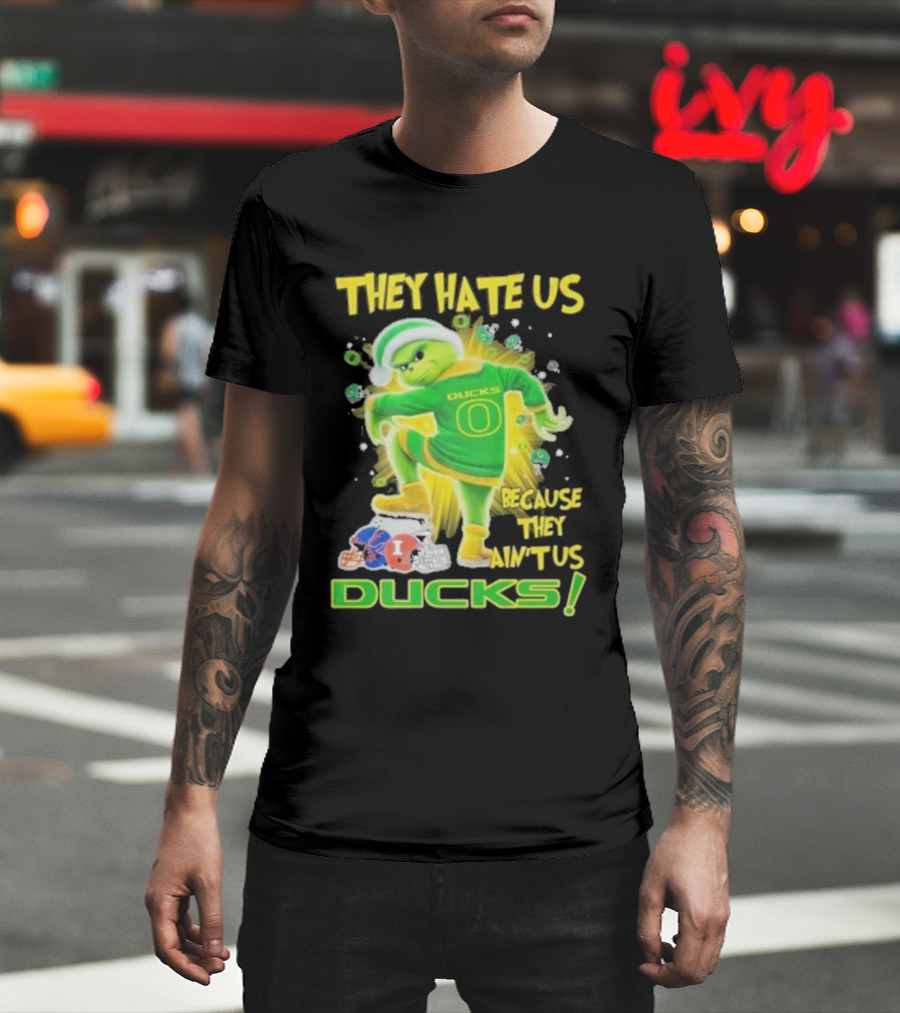 They Hate Us Because They Ain't Us Ducks Merry Christmas T-Shirt