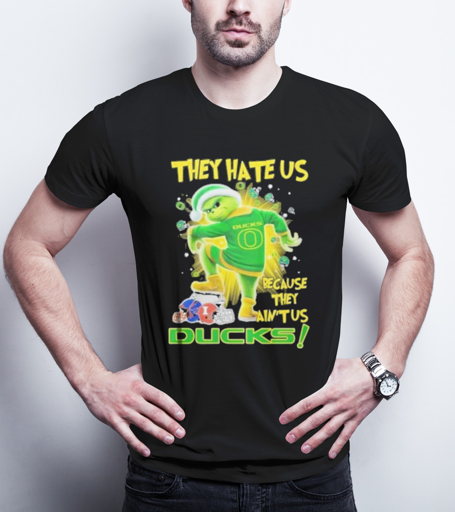 They Hate Us Because They Ain't Us Ducks Merry Christmas T-Shirt