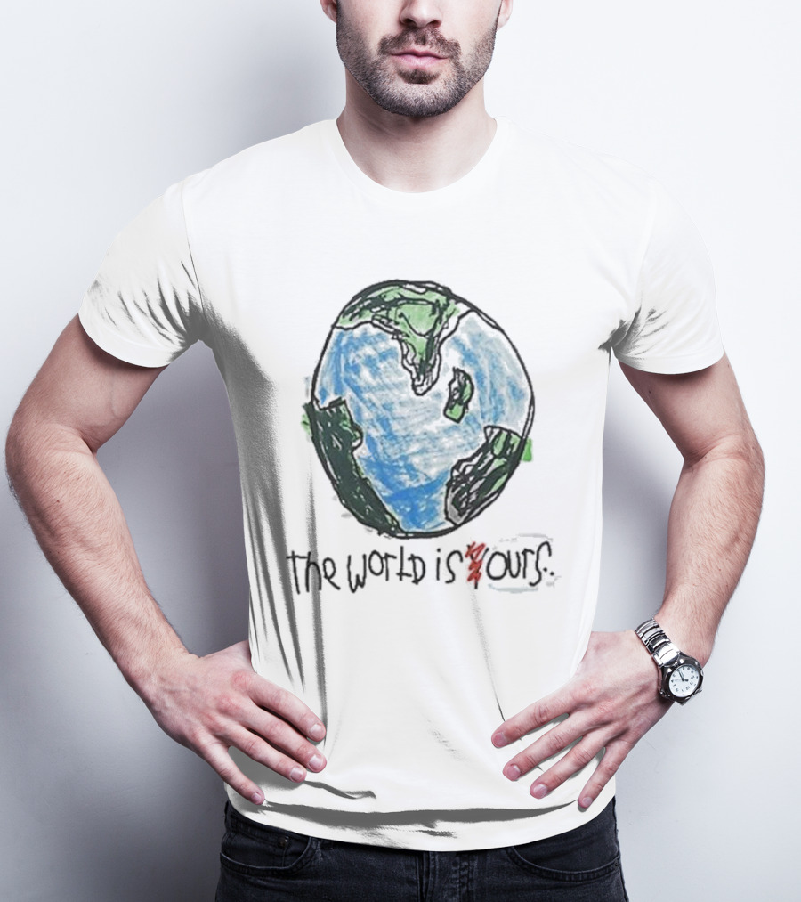After School Special The World Is Yours Earth Drawing T-Shirt