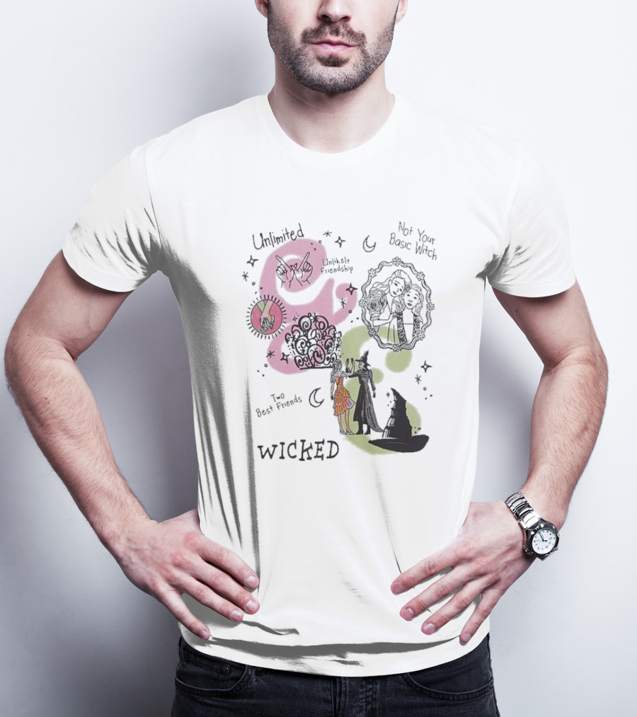 Unlimited Not Your Basic Witch Two Best Friends Wicked Unlikely Friendship T-Shirt