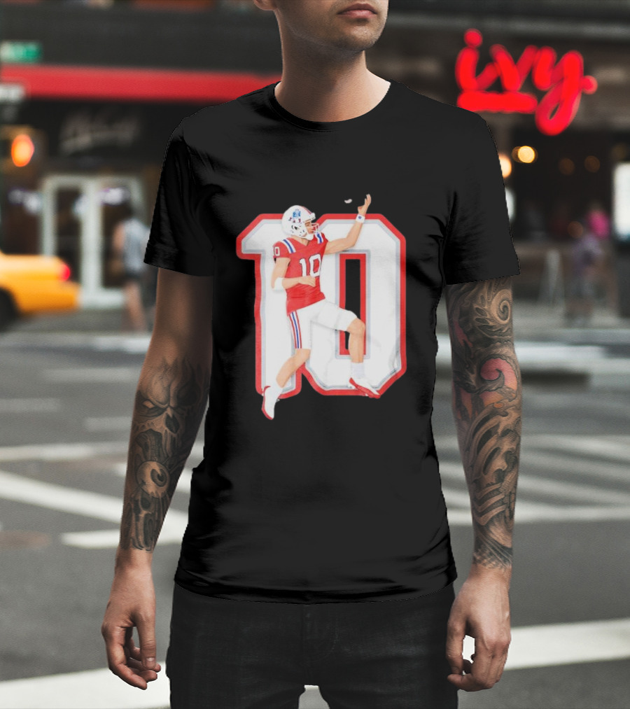 Air Maye Touchdown Flip Football Jersey Number 10 T-Shirt