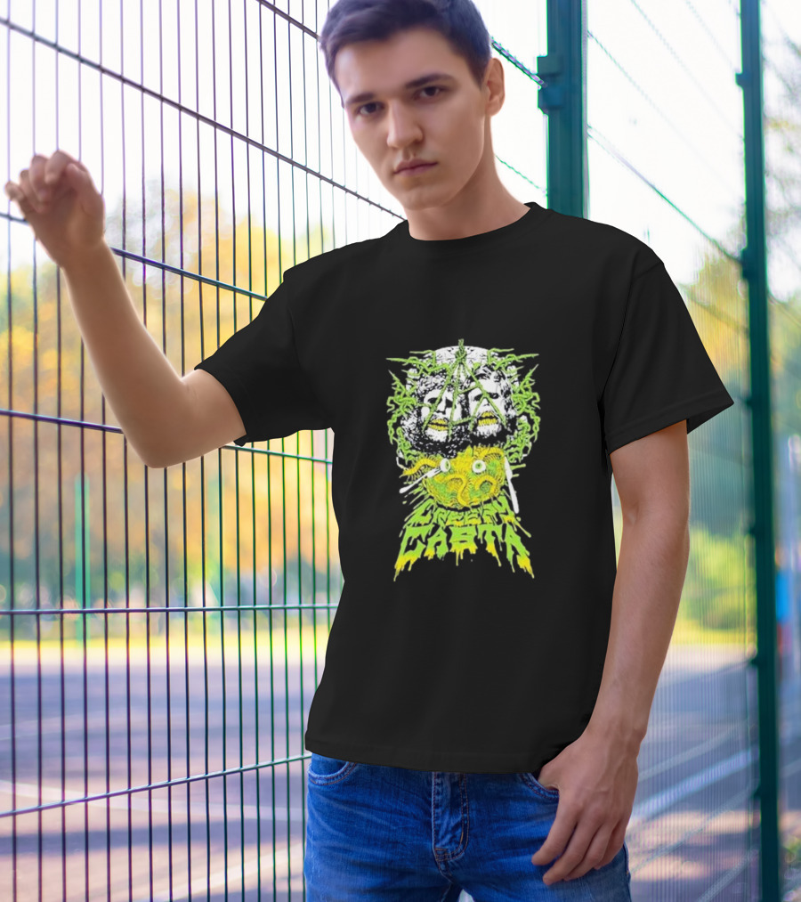 Creepycasta Creepy Tentacled Skull Neon Eyes T-Shirt